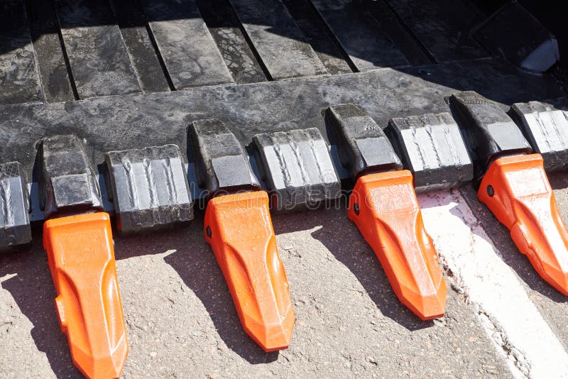 Cutters Front Loader Bucket Stock Image - Image of work, excavator ...