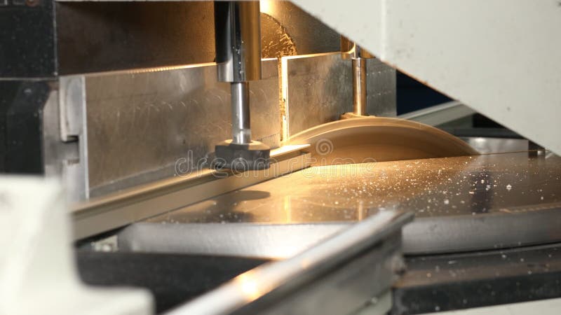 Cutting Aluminum Profiles on a Saw Stock Footage - Video of sample ...