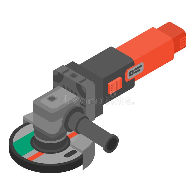 Angle Grinder Icons Set, Isometric Style Stock Vector - Illustration of ...