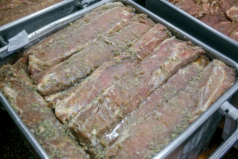 Cutting Beef at a Meat Factory Stock Photo - Image of factory, food ...