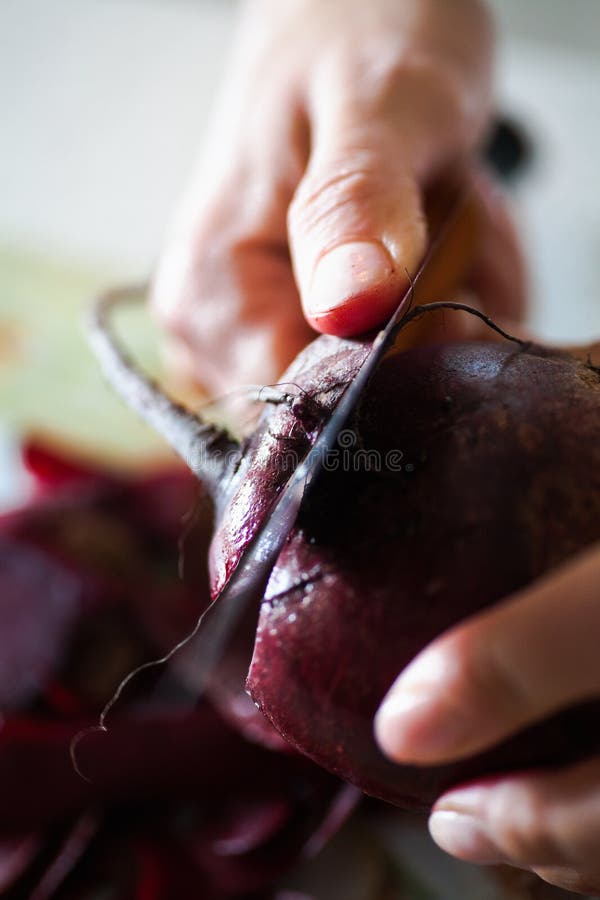 Cutting beet stock photo. Image of knife, restaurant - 22811752