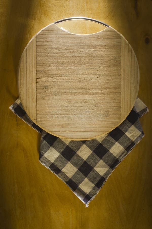 Cutting Board on the Kitchen Table Stock Image - Image of cloth ...