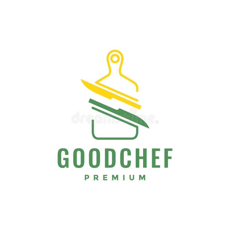 Cutting Board Kitchen Knife Chef Food Abstract Modern Logo Design ...
