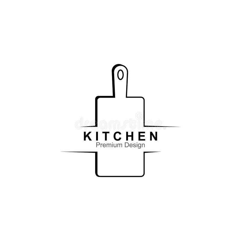 Cutting Board and Knife Icon, Kitchenware Vector Stock Vector ...