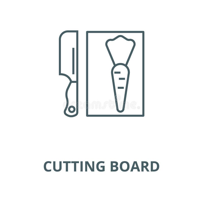 Cutting Board Line Icon Vector Cutting Board Outline Sign Concept