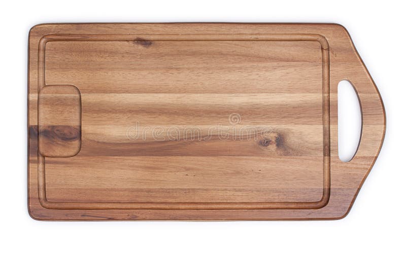 Cutting Board Made of Acacia Wood. Close-up, Top View Stock Image ...