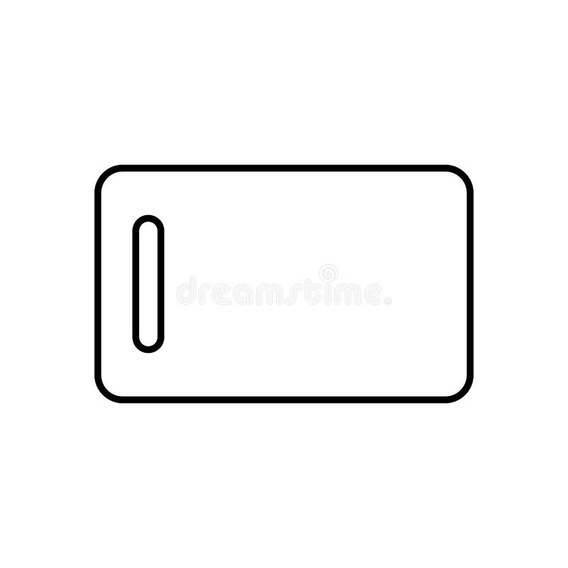 Cutting Board Outline Vector Black Icon. EPS 10... Rectangular Kitchen ...