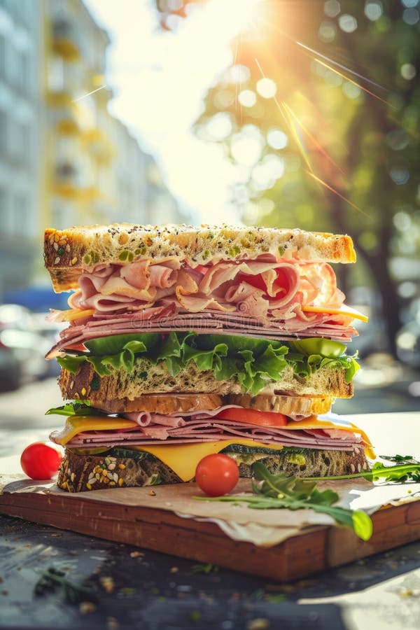 Cutting Board Sandwich stock photo. Image of appetizer - 383984362