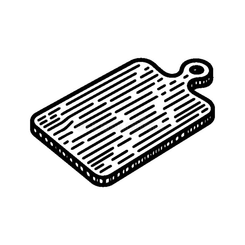 Cutting Board Simple Vector Icon Logo Design Illustration. Stock Vector ...