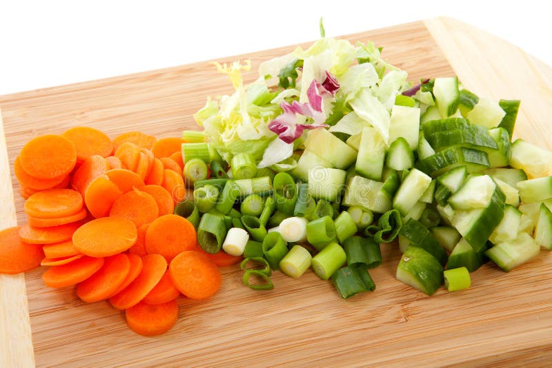 Cutting Board with Vegetables Stock Photo - Image of cutting, wooden ...
