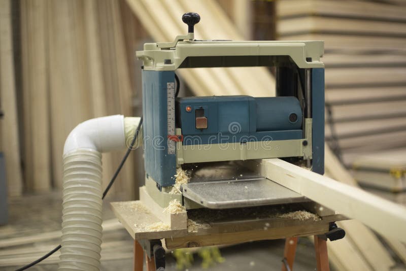 Cutting Board in Wood Workshop. Processing of Wood Bar Stock Photo ...