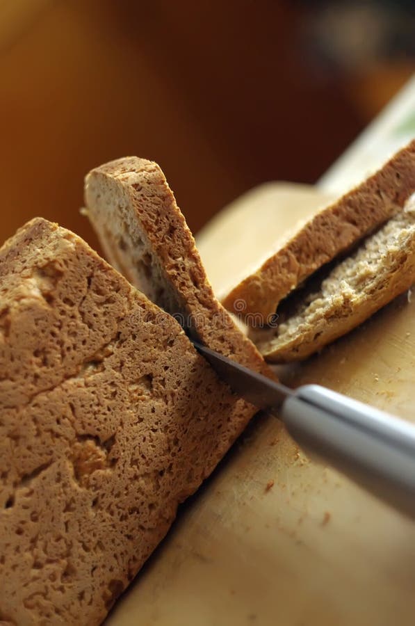Cutting bread stock image. Image of bake, diet, natural - 29549249