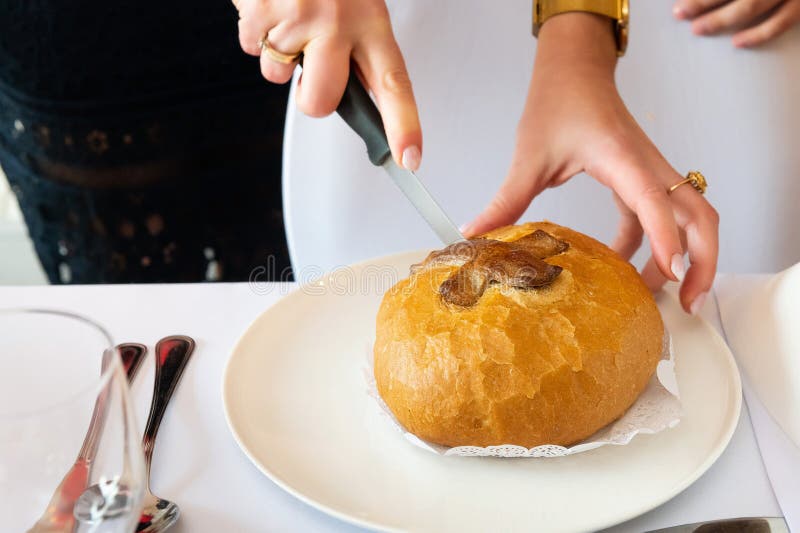 Bread for First Holy Communion Stock Image - Image of bread, faith ...