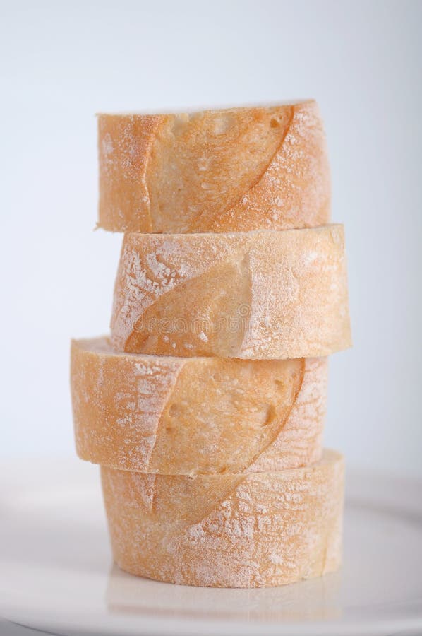 Cutting Bread Stack on Plate Stock Image - Image of dish, bakery: 71343255