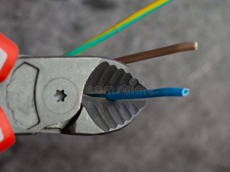 Cutting cable stock image. Image of technology, insulation - 229658727