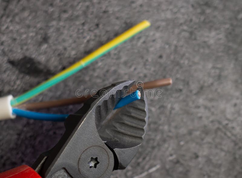 Cutting cable stock image. Image of cutting, instrument - 229658725