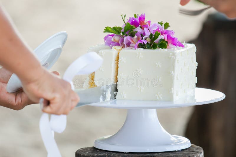 Cutting the cake stock photo. Image of detail, celebration - 64506404