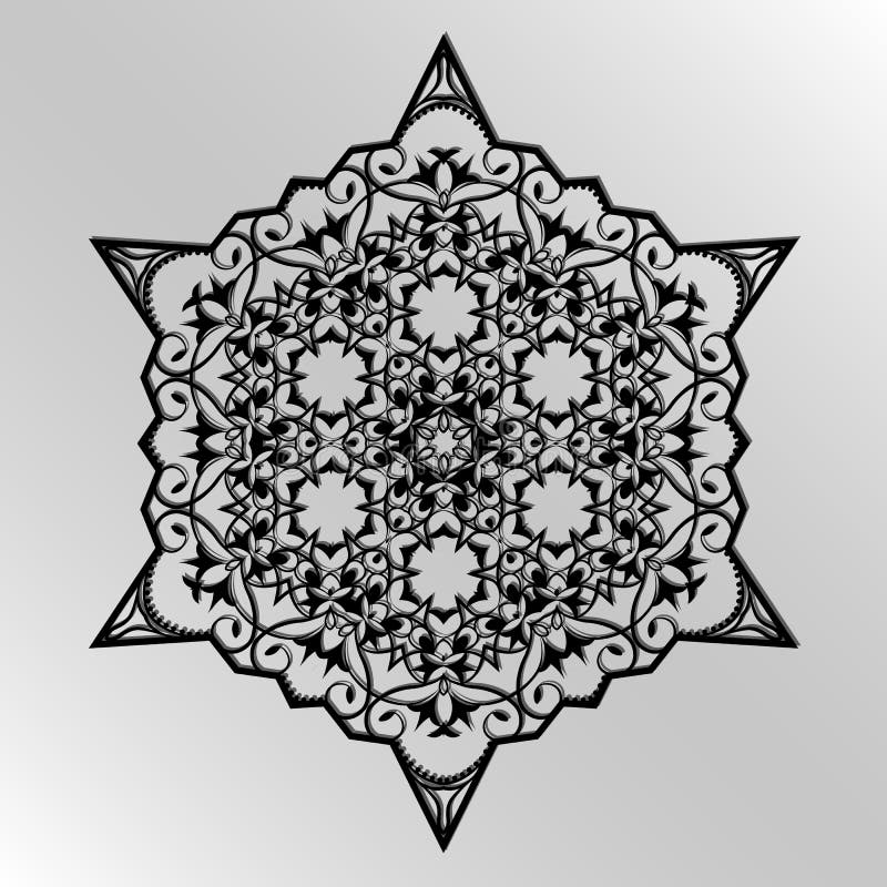 Cutting Card. Laser Cut Star Vector Panel Stock Vector - Illustration ...