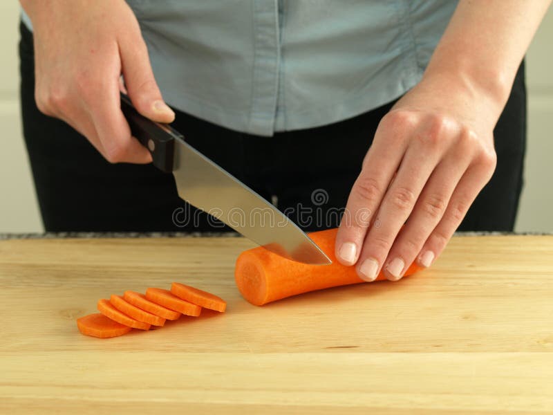 Cutting carrot stock image. Image of slicing, agriculture - 24874055