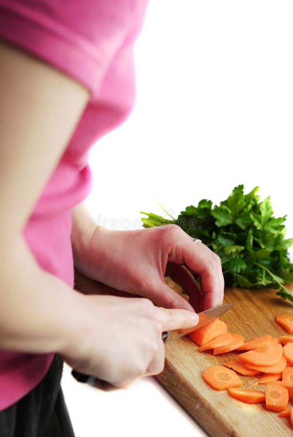 Cutting carrot stock image. Image of kitchen, chop, fresh - 25580261