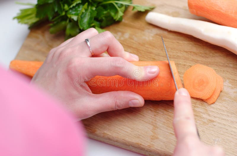 Cutting carrot stock photo. Image of natural, cooking - 5175810