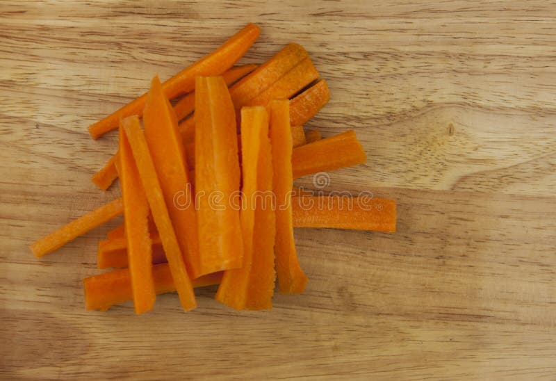 Cutting Carrots into Strips Prepare for Cooking Stock Photo - Image of ...