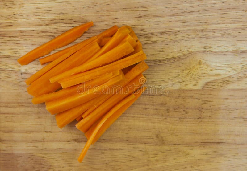 Cutting Carrots into Strips Prepare for Cooking Stock Image - Image of ...