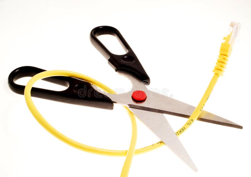 Cutting the connection stock image. Image of white, scissors - 10357247