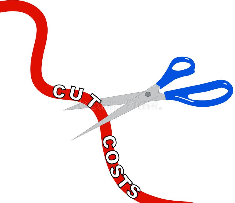 Cutting costs stock vector. Illustration of scissors, savings - 4341218