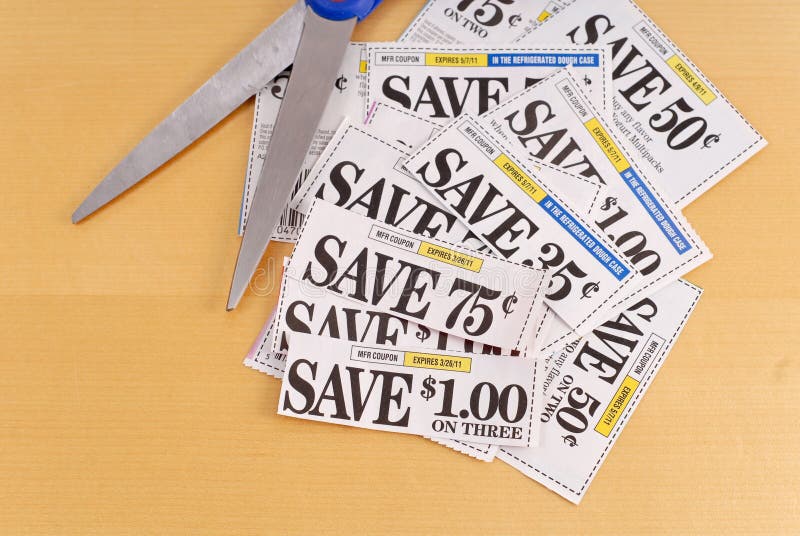 Cut Coupons stock image. Image of white, grocery, saving - 21026779