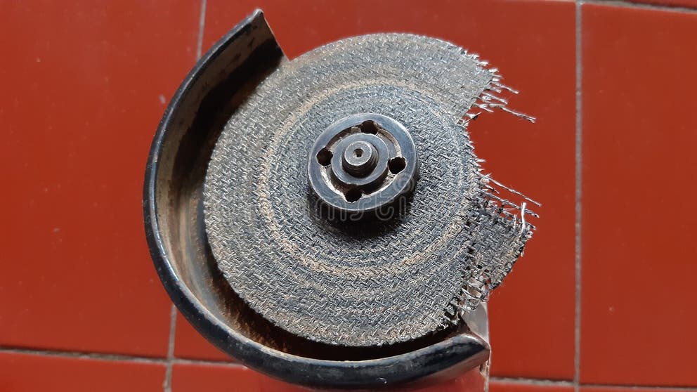 Cutting disc is broken stock photo. Image of work, grinding - 265091874