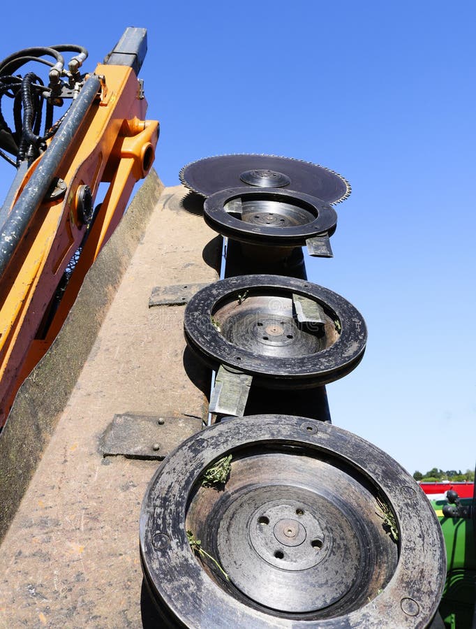 Cutting Discs for Grain Planting and Sowing Equipment. Stock Photo ...