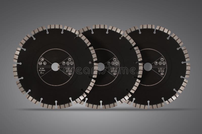 Cutting Discs with Diamonds - Diamond Discs for Concrete Isolate Stock ...