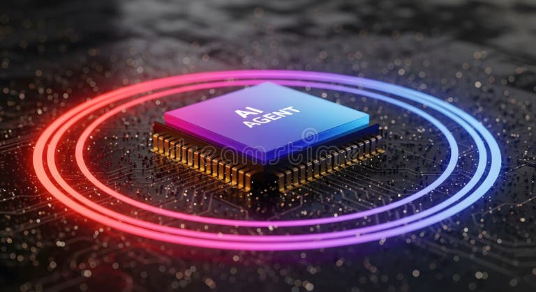 Ai Agent Chip Technology Processor Artificial Intelligence Machine Learning Neural Network ...