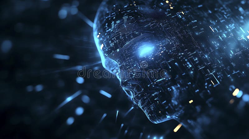 Cutting-Edge AI Technology Web Background with Futuristic Design Stock ...