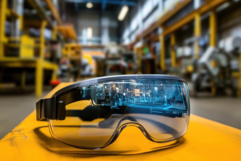 Cutting-edge Augmented Reality Goggles on Display in a Modern ...