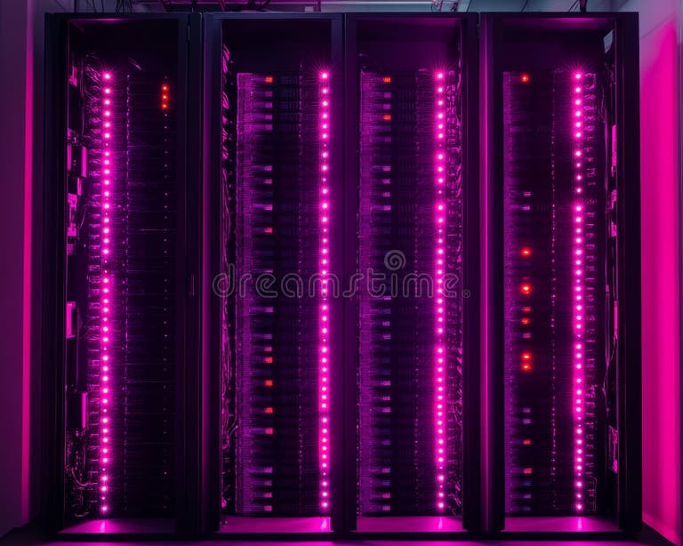 Cutting-Edge Data Center Design: LED-Lit Server Racks and Structured ...