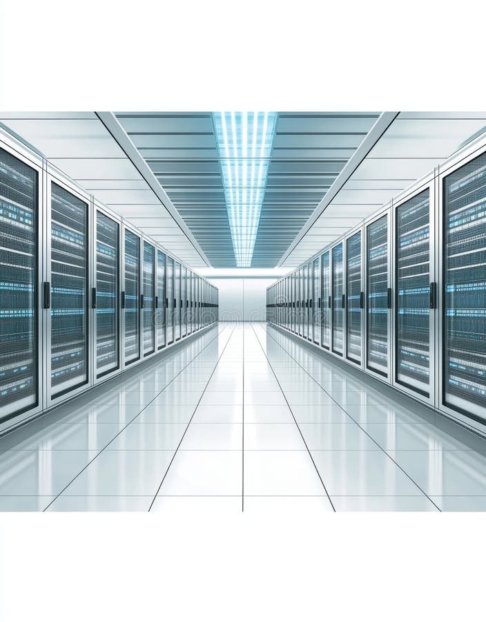 In a Cutting-edge Data Center, Server Racks are Meticulously Organized ...