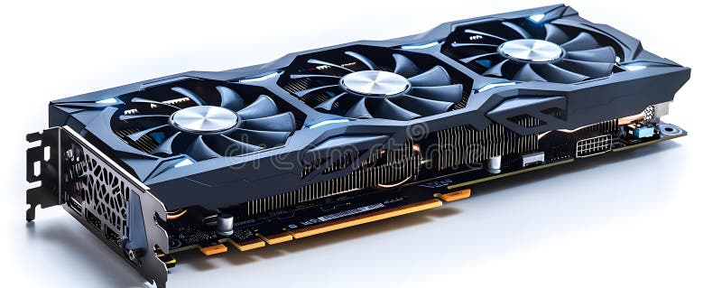 Cutting-edge Graphics Card Displayed on a Clean White Background for ...