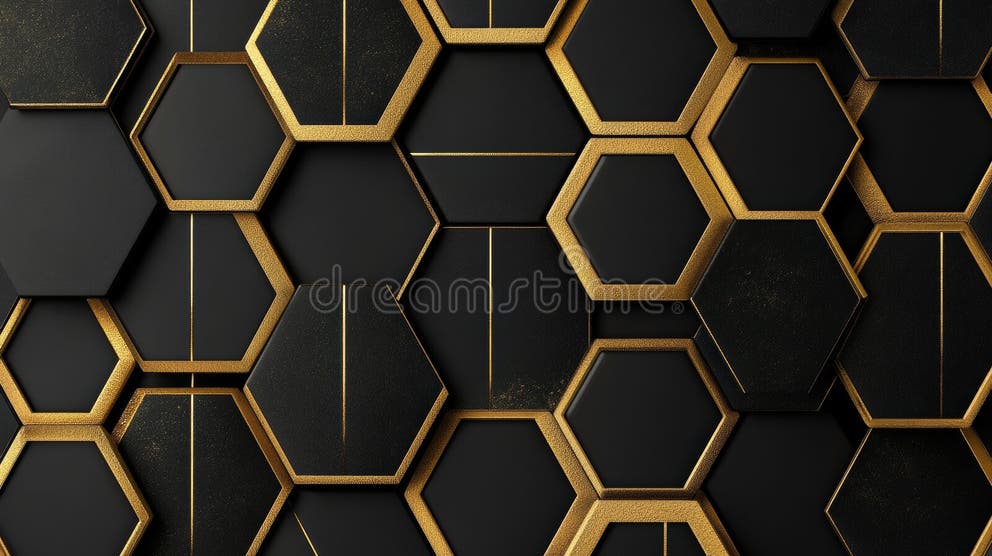 A Cutting-edge Hexagonal Design Featuring Luminescent Borders and a ...