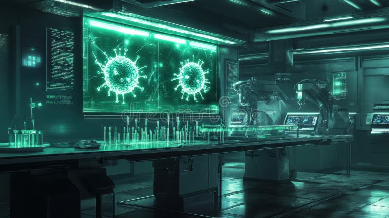 Modern Laboratory with Advanced Technology Analyzing Viral Samples in ...