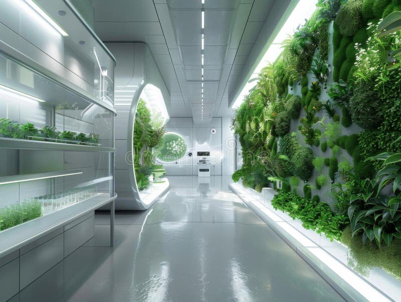 Cutting-edge Lab with Sustainable Design Elements Stock Illustration ...