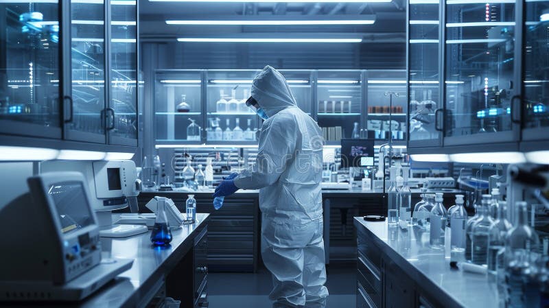 Cutting Edge Laboratory Scene with Advanced Equipment in High ...