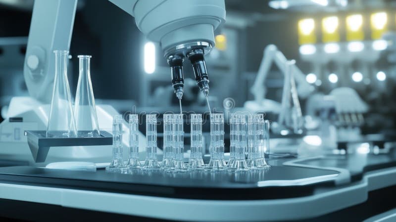 Advanced Laboratory Equipment Analyzing Samples Stock Photo - Image of ...