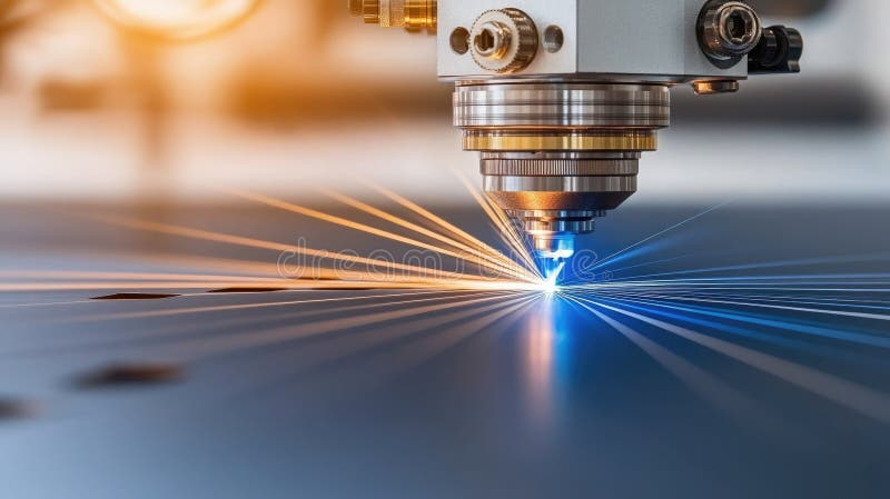 Cutting-Edge Laser Technology Manufacturing Metal Sheets in a Modern ...