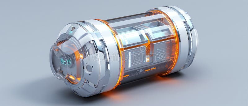 An EV Battery Module with Cylindrical Cells Stock Illustration ...