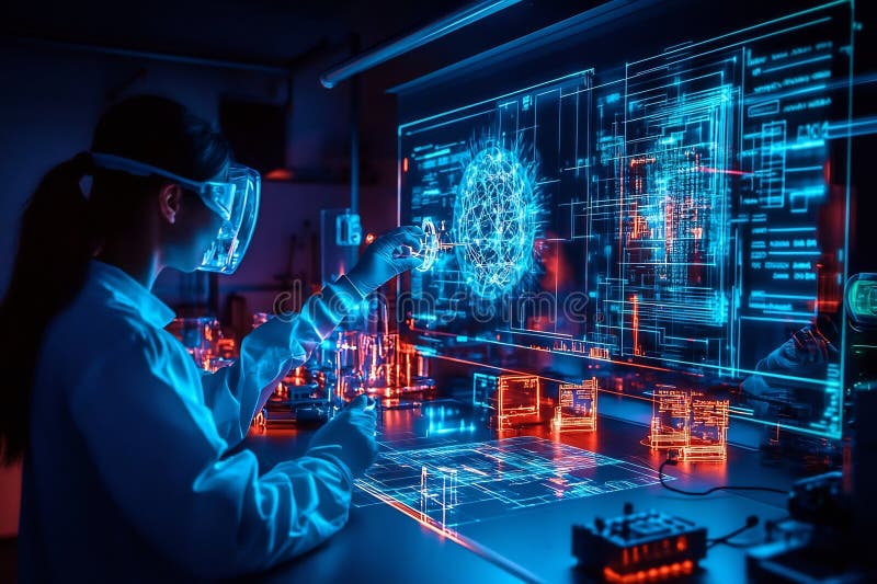 Cutting Edge Nanotechnology Research in a High Tech Laboratory with ...