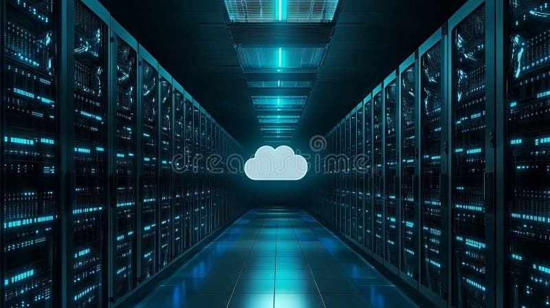 Cutting-edge Network of Cloud Computing with Data Storage Infrastructure Stock Photo - Image of ...