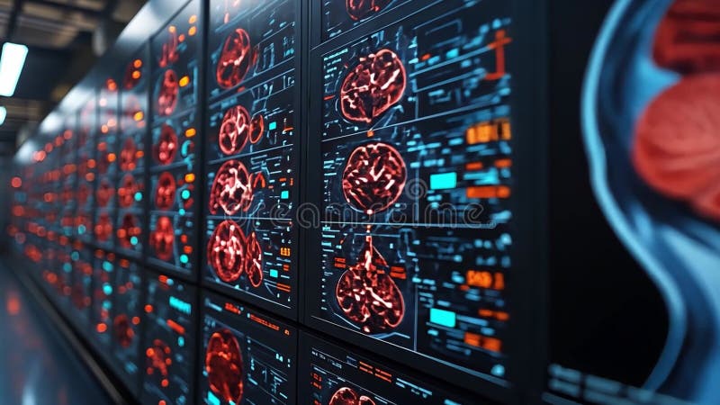 Advanced AI Technology Displays Detailed Neuroimaging Data in a Modern ...