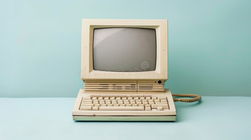 Cutting Edge Personal Computer Technology on a Blue Backdrop Showcasing ...